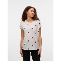V&eacute;ro Moda Vero Moda Damen Kurzarmshirt &raquo;VMAVA SS TOP MULTI AOP NOOS&laquo; Materialmix, regular fit M