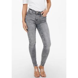 Only Damen Only Skinny-fit-Jeans &raquo;ONLPOWER MID PUSH UP SK AZG937&laquo; grau XL (42), L&auml;nge 32