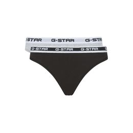 G-Star Raw G-Star Damen G-STAR Tanga &raquo;OBSIDIAN, 2 PACK THONGS&laquo; Packung, 2 Stk. mit Logobund S, 2 Stk.