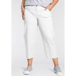 KjBRAND Damen KjBRAND 7/8-Hose &raquo;Babsie: bequemer Oberschenkel&laquo; Sommerlich, leichter Baumwoll-Stretch wei&szlig; 44, N-Gr