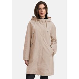 Manisa Damen Manisa Kurzmantel mit Kapuze beige 38
