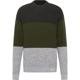 Mustang Herren Mustang Sweatshirt &raquo;Style Evesham&laquo;, mit Colour Blocking grau M