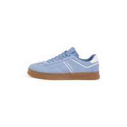 Tommy Jeans Herren Sneaker &raquo;THE GREENWICH SUEDE&laquo; , Freizeitschuh, Halbschuh, Schn&uuml;rschuh mit gepolstertem Schaftrand blau 44