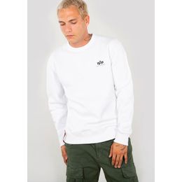 Alpha Industries Damen &raquo;Basic Sweater small Logo&laquo;, Baumwollmischung, regular fit wei&szlig; S