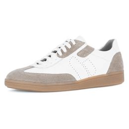 Pius Gabor Herren Sneaker , Freizeitschuh, Schn&uuml;rschuh, Halbschuh mit Perforation, G-Weite wei&szlig; 9,5 (44)