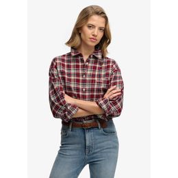Superdry Damen Karobluse &raquo;CHECK FLANNEL RELAXED SHIRT&laquo; Baumwolle, relaxed fit, aus weichem Flanell L