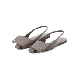 Courr&egrave;ges Courr&egrave;ges Low-Top Sneaker - Sling Backs aus Leder - Gr. 39 (EU) - in Braun - f&uuml;r Damen