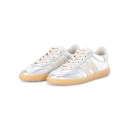 Hogan Low-Top Sneaker - Sneaker aus Leder - Gr. 36 (EU) - in Silber - f&uuml;r Damen