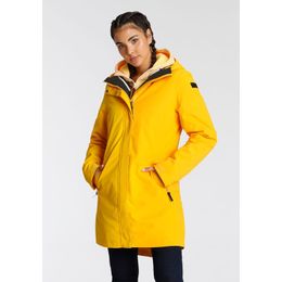 Icepeak Damen 3-in-1-Funktionsparka &raquo;PHILIPPSBU&laquo; mit Kapuze Winterjacke Wasserdicht, Winddicht & Atmungsaktiv gelb 48