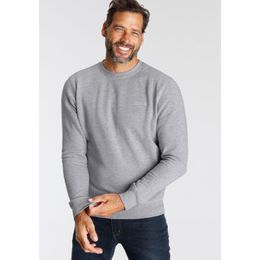 MAN'S WORLD Man's World Herren Sweatshirt, Langarm, Basic-Stil, unifarben, Rundhalsausschnitt grau XL (56/58)