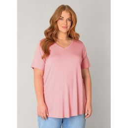 Base Level Curvy Damen T-Shirt &raquo;Alba&laquo; mit V-Ausschnitt 50