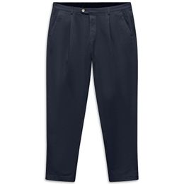 Bugatti Herren Bugatti Bundfaltenhose &raquo;Tapered Fit&laquo; aus Baumwoll-Stretch 35, L&auml;nge 32