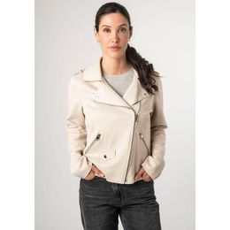 Mauritius Damen Lederimitatjacke &raquo;2Wtomiwa&laquo; mit Schulterklappen, mit Nieten beige L Trachtenmode