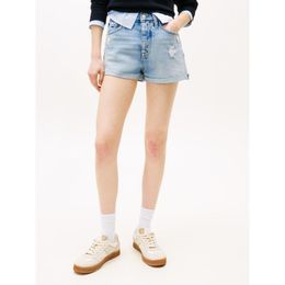 Tommy Jeans Damen Jeansshorts &raquo;HOT PANT CBF CI8010&laquo; mit Destroyed Effekt blau 33, N-Gr