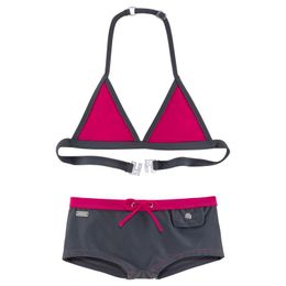 Buffalo M&auml;dchen Triangel-Bikini mit trendiger Hotpants grau 146/152, N-Gr