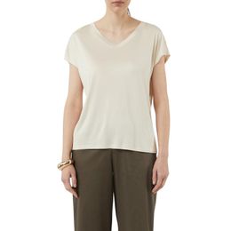 comma, Comma Damen T-Shirt mit V-Ausschnitt beige 34