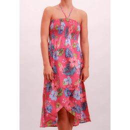 JOOP! Jeans Damen JOOP! Jeans Strandkleid &raquo;JEANS! HIBISCUS&laquo; floraler Print, Logo-Details pink 34, N-Gr