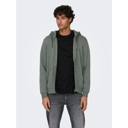 Only & Sons Only & Sons Herren ONLY & SONS &raquo;ONSCERES ZIP THR. HOODIE SWEAT NOOS&laquo; grau XXL