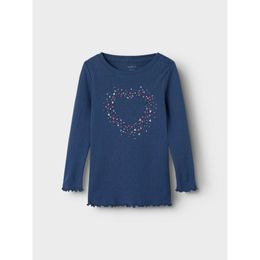 name it M&auml;dchen Longtop &raquo;NMFNIMMA LS SLIM TOP&laquo; blau 98