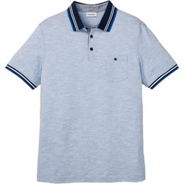 bonprix Damen bonprix Poloshirt Regular fit, Kurzarm-Design, aus Baumwolle, mit Polokragen blau 64 (3XL)
