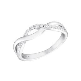 Amor Damen Fingerring &raquo;Silver Classic&laquo; mit Zirkonia (synth.) silber