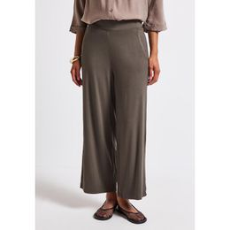 Street One Damen Street One Stoffhose &raquo;Style EMEE&laquo; Sommerhose 7/8-L&auml;nge und seitliche Taschen braun 46, L&auml;nge 26