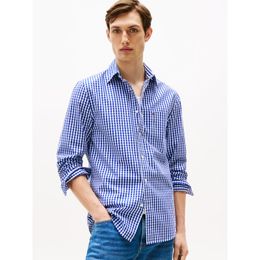Tommy Hilfiger Herren Langarmhemd &raquo;FLEX POPLIN GINGHAM SHIRT&laquo; blau S, N-Gr