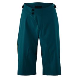 Gonso Damen Radhose &raquo;NOMESINO&laquo; Damen Bike-Shorts, MTB Fahrradhose mit Sitzpolster, Bund flexibel blau 34, Normalgr&ouml;&szlig;en