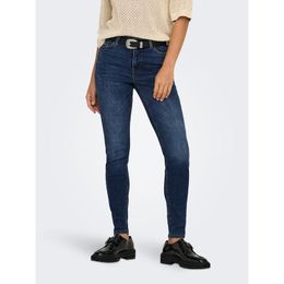 Jacqueline de Yong Jdy Damen JDY Skinny-fit-Jeans &raquo;JDYFINA MW SKINNY ANK JNS DB NOOS DNM&laquo; blau M (38), L&auml;nge 30
