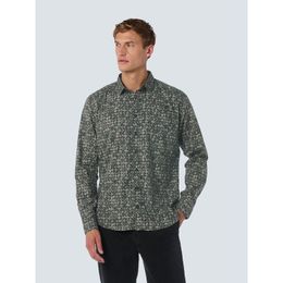 NO EXCESS Herren NO EXCESS Langarmhemd mit All-Over Print gr&uuml;n 3XL, N-Gr