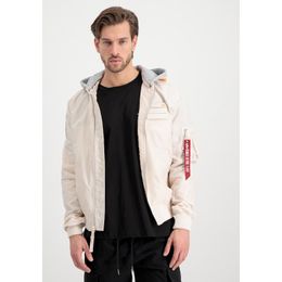 Alpha Industries Herren Bomberjacke &raquo;MA-1 TT Hood Custom&laquo; wei&szlig; S