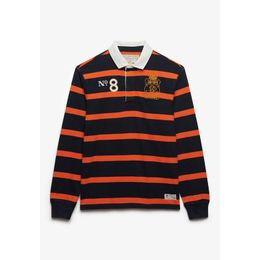 Superdry Herren Langarmshirt &raquo;DOUBLE EMBLEM STRIPE RUGBY&laquo; S