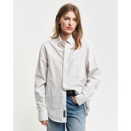 Gant Damen Langarmhemd &raquo;REG OXFORD STRIPE SHIRT&laquo; unisex, in leichter Oxford-Qualit&auml;t wei&szlig; 4XL, N-Gr