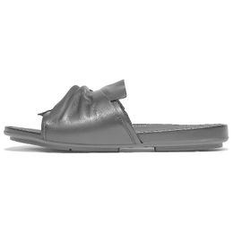 fitflop Damen Pantolette &raquo;GRACIE SOFT-TWIST LEATHER SLIDES&laquo; , Pool Slides, Sandale mit DYNAMICUSH-Technologie schwarz 36