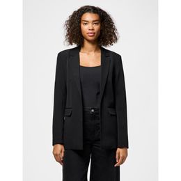 Pieces Damen Pieces Longblazer &raquo;PCBOZZY LS DETAIL BLAZER NOOS BC&laquo; mit Leo Futter schwarz XL