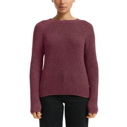 Qs Damen QS Strickpullover mit Strickmuster und Rundhalsausschnitt rot S