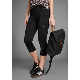 Fayn Sports Damen FAYN SPORTS Caprileggings mit Figur formenden N&auml;hten und hohem Bund schwarz 48, N-Gr