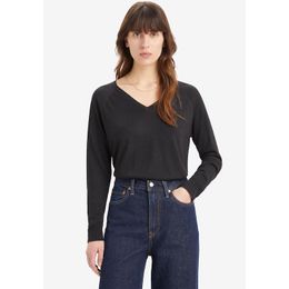 Levi's Levi's Damen Longpullover &raquo;PETAL VNECK SWEATER&laquo; mit Rippb&uuml;ndchen schwarz M (38)