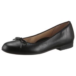 Ara Damen Ballerina &raquo;SARDINIA&laquo; Loafer, Festtagsschuh, Business Schuh mit Schleife schwarz 4 (37)