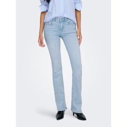 Only Damen Only Bootcut-Jeans &raquo;ONLBLUSH MID FLARED DNM CRO495 NOOS&laquo; helle Waschung, normale Leibh&ouml;he, ausgestellte Beinform M, L&auml;nge 30