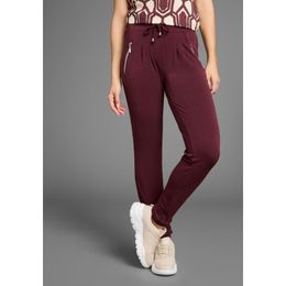 Laura Scott Damen Jogger Pants mit Rei&szlig;verschlusstaschen rot 38, N-Gr