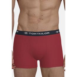 Tom Tailor Herren Tom Tailor Boxershorts &raquo;Buffer&laquo; 3er Pack, weich, bequem, basic, eng, Logobund, Baumwollmix rot XL