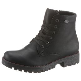 Rieker Damen Winterboots , Schn&uuml;rboots, Stiefelette mit wasserabweisender TEX-Ausstattung schwarz 39