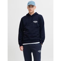 Jack & Jones Jack & Jones Herren Kapuzensweatshirt &raquo;JJMAKOTO SWEAT HOOD&laquo; blau L