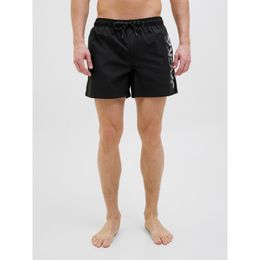 Jack & Jones Jack & Jones Herren Badeshorts &raquo;JPSTMAUI JJSWIM SPLICE LOGO AKM SN&laquo; schwarz XXL, N-Gr