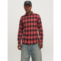 Jack & Jones Jack & Jones Herren Langarmhemd &raquo;JJJOSHUA FALL BUFFALO SHIRT LS&laquo; rot S, N-Gr