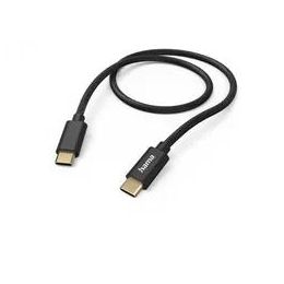 Hama 201547 Ladekabel Fabric USB-C zu USB-C Nylon 1,5m schwarz