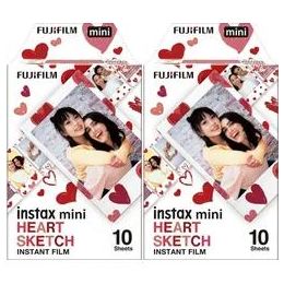 Fujifilm Instax Mini Film Heart Sketch 2er Pack