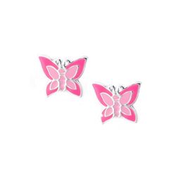 schmuck23 Ohrringe 925 Silber Schmetterling Pink | Gr.: onesize