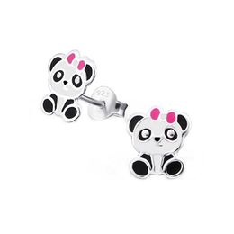 schmuck23 Ohrringe 925 Silber Panda B&auml;r in Bunt | Gr.: onesize